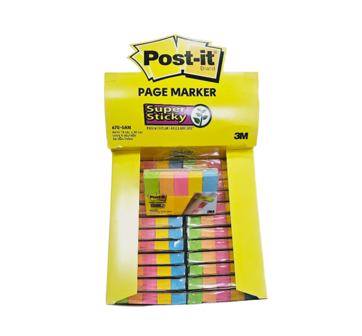 โพสอิส Post it 670-5AN 3M เพจมาร์กเกอร์ 5 สี กระดาษโน๊ต กระดาษคั่น ...