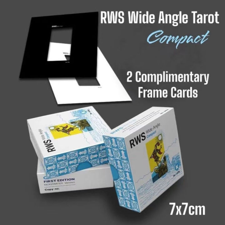 7x7 cm RWS Wide Angle Tarot 78Pcs+ 2 Black and White Border Cards Tarot ...