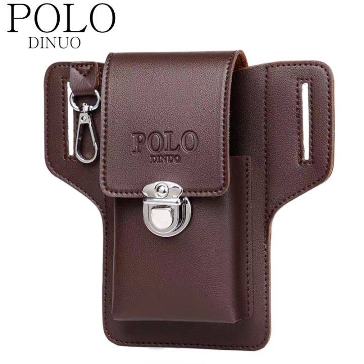 POLO 2022 New's Genuine Leather Men's Waist Bag Phone Bag Waist Bag ...