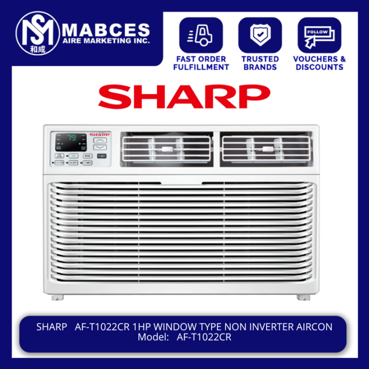 SHARP AF-T1022CR 1.0hp Window Type Aircon | Lazada PH