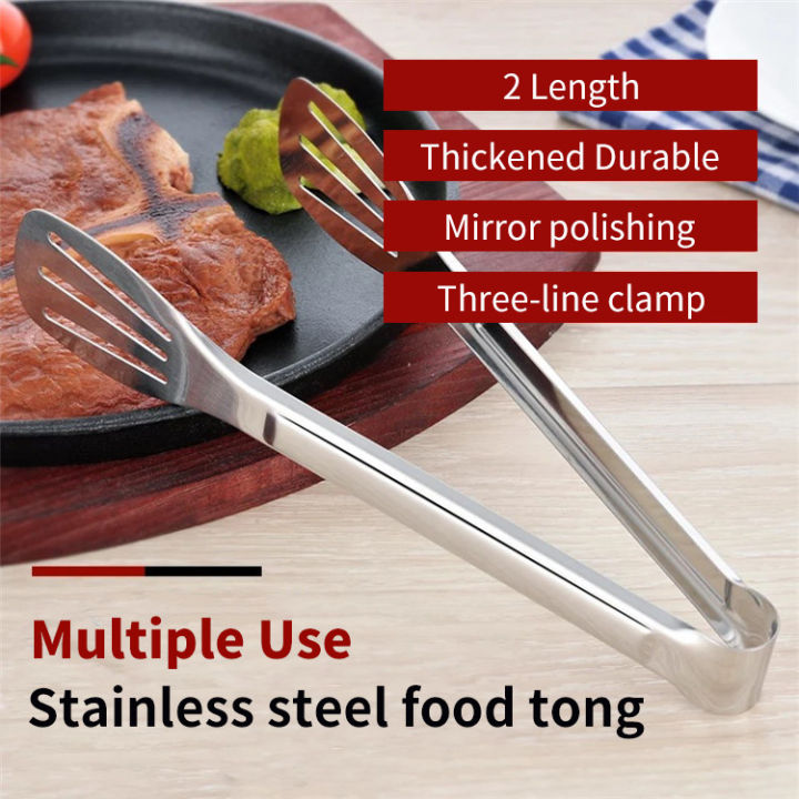 SUS304 Stainless Steel Food Serving Tong Anti-scald Non-Stick Baker BBQ ...