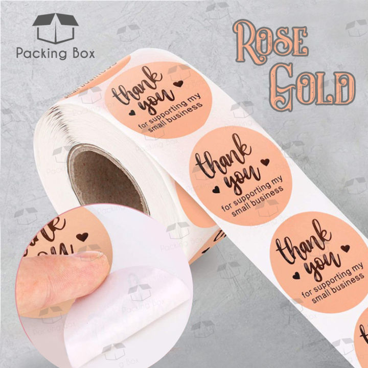 READY STOCK! Craft Paper Sticker- Thank you Sticker Seal Label Thank ...