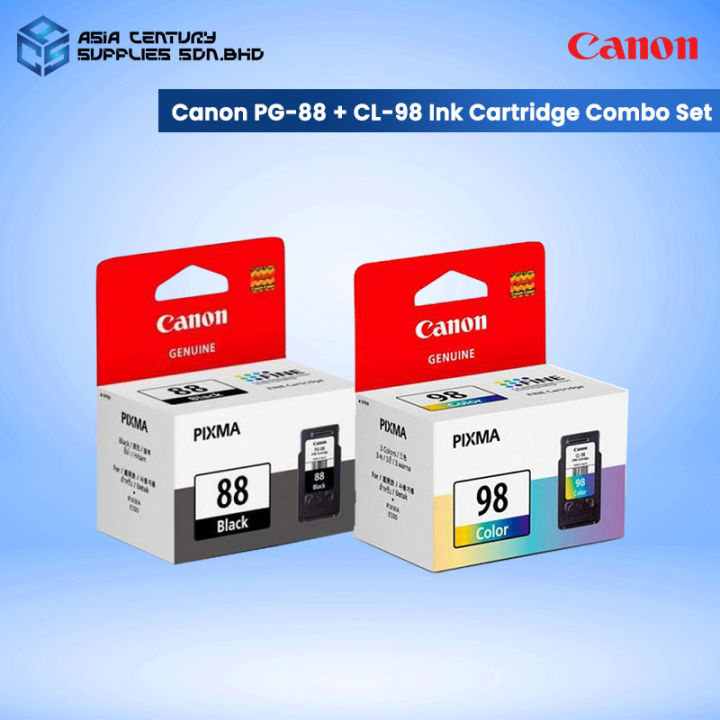 Canon PG-88 (21ML) CL-98 (15ML) Black / Color Original Ink Cartridge ...