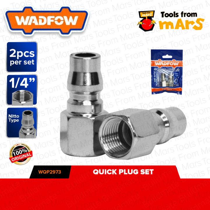 WADFOW 2PCS/SET 1/4" Inch Quick Plug Quick Connector Pipe Air ...