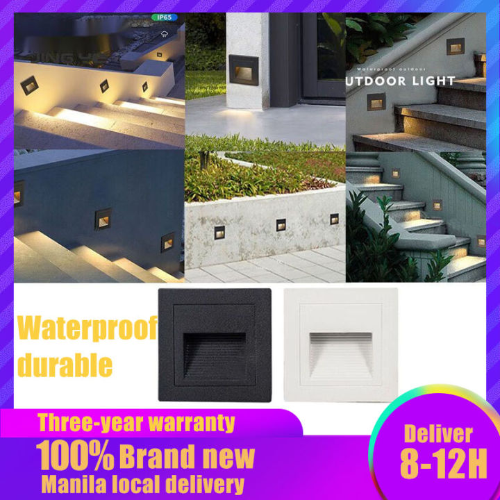 Waterproof footlight type recessed outdoor aisle corner light stair ...