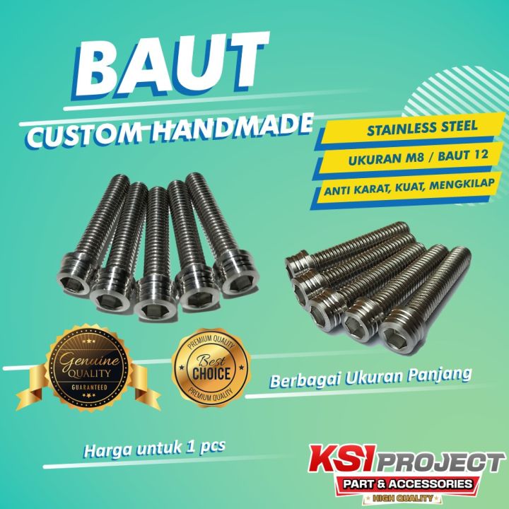 Baut M8 / Baut 12 Stainless Steel Model Bertingkat Custom Handmade ...