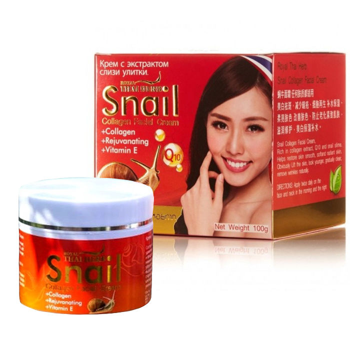 ครีมบำรุงผิวหน้า Snail Collagen Facial Cream Royal Thai Herb 100 ml ...