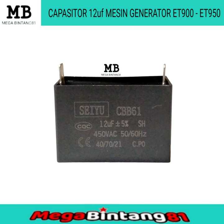 capasitor kapasitor genset 12 uf / 16 uf / 24uf capasitor genset ET900 ...
