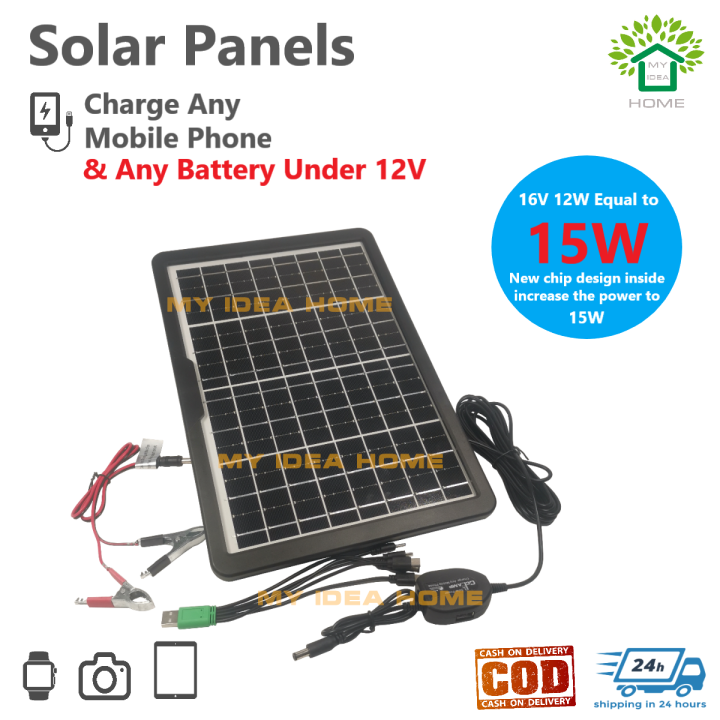 Solar Panel Charger with 5 TYPE USB CABLE for Camping CL-518/CL-638/CL ...