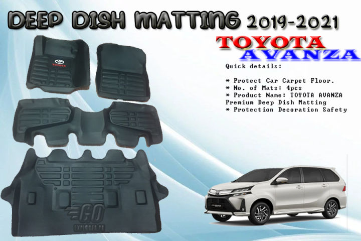 TOYOTA AVANZA Deep dish matting 2019-2021 | DEEP DISH MATTING FOR ...
