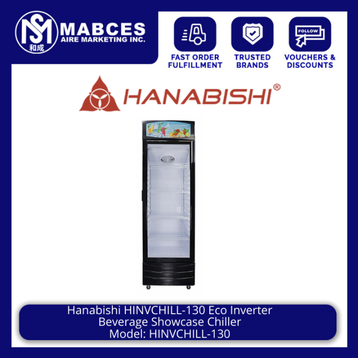 Hanabishi HINVCHILL-130 Eco Inverter Beverage Showcase Chiller | Lazada PH