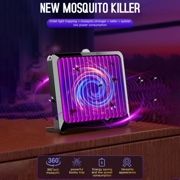 Electric Insect Killer USB-Powered Indoor Fly Trap with 6 Replacement ...