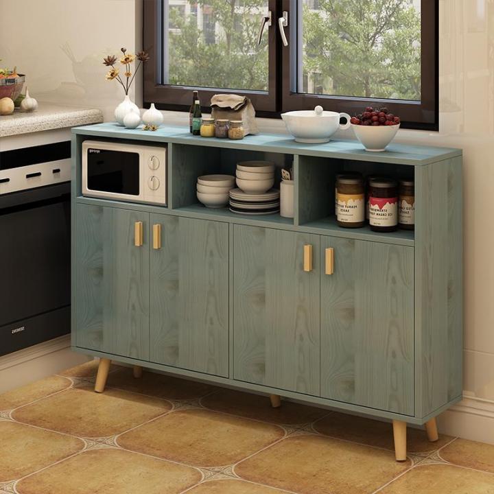 Nordic sideboard simple cupboard cabinet assembly solid wood leg wine ...