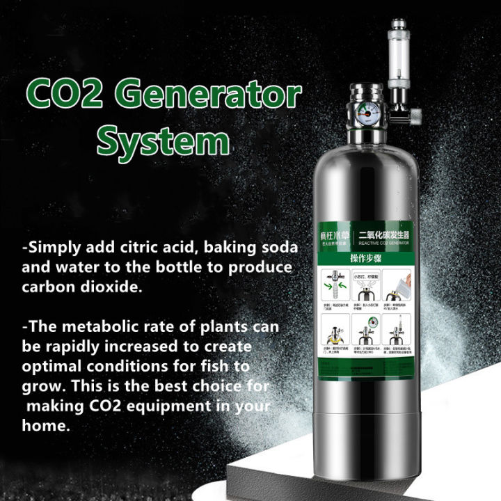 DIY Carbon Dioxide Reactor Kit Plants CO2 Cylinder Aquarium Stainless ...