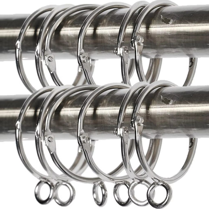 3-18Pcs 38/50MM Stainless Steel Curtain Rings Hanging Hooks for ...