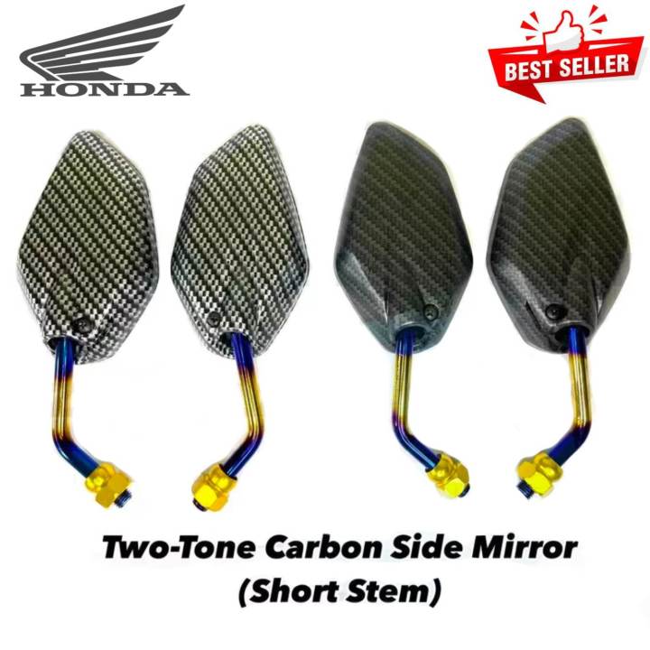 HONDA TMX 125- Side Mirror CARBON For Motorcycle | 2 Tone titanium ...