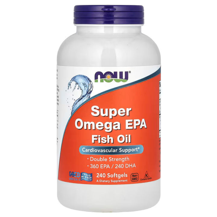 NOW Foods, Super Omega EPA Fish Oil, 240 Softgels | Lazada Singapore