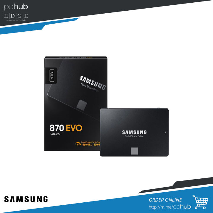 PChub | 1tb Samsung 870 EVO SSD sata; 1gb dram cache, R|W: 560|530 98k ...