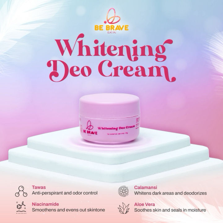 BE BRAVE WHITENING DEO CREAM Whitening Underarms Inguinal Areas | Lazada PH