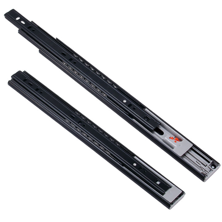 Push to Open Drawer Slides, Length 25cm-55cm, Black Cold Rolled Steel ...