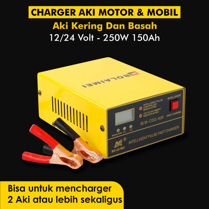 Cas Casan Aki Motor Dan Mobil Kering Dan Basah Otomatis Digital 12 Volt ...