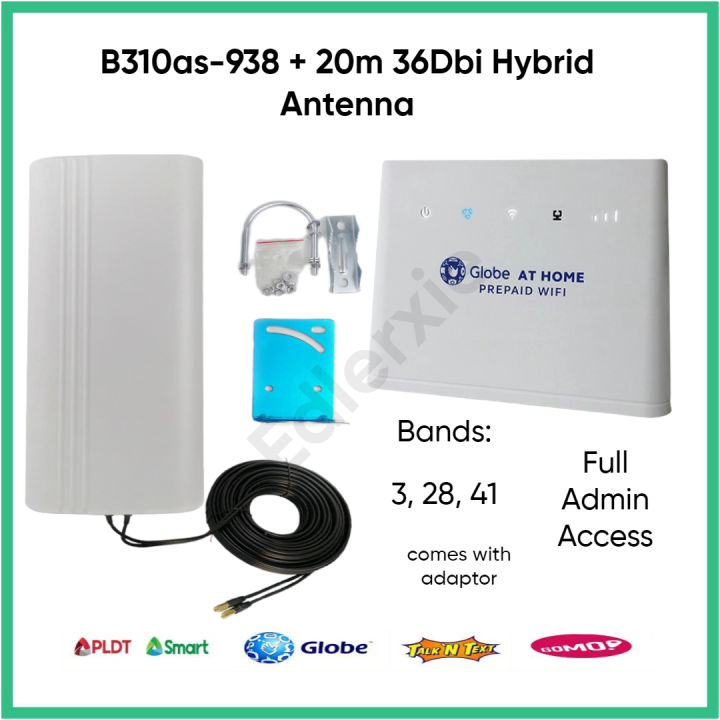 Bnew B310as 938 Modem + 36Dbi Antenna with 20 meters wire | Lazada PH