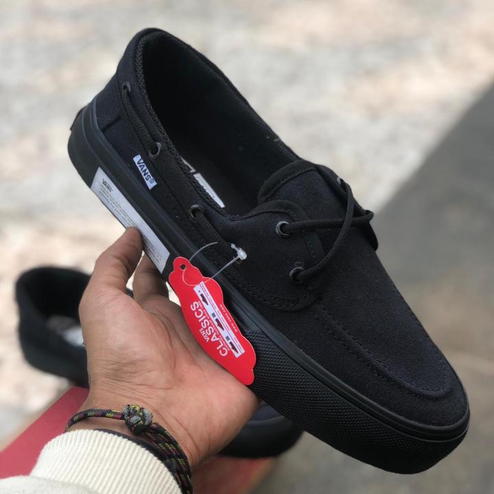 Sepatu Vans Slip On Tali Zapato All Black High Premium Quality BNIB ...