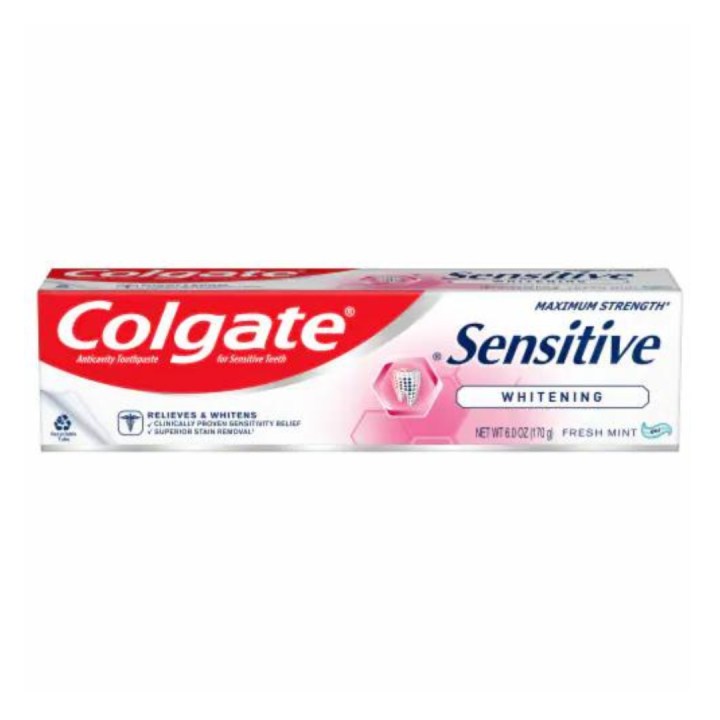 Colgate Maximum Strength Sensitive Whitening Fresh Mint 170g | Lazada PH