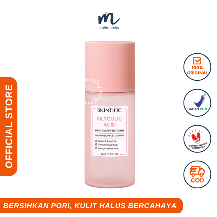 MISLEY - SKINTIFIC Glycolic Acid Daily Clarifying Toner 80ml Original ...