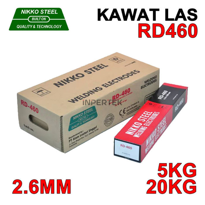 Kawat Las RD460 2.6mm NIKKO STEEL Elektroda RD 460 2.6 mm Welding Listrik 2.6 X 350 Kemasan Per ...