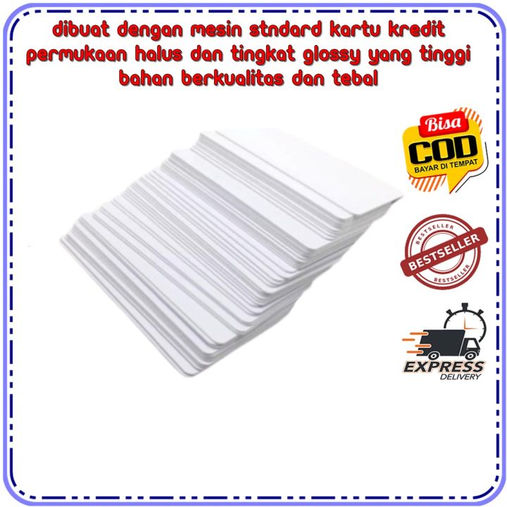 Kartu Pvc Polos Blank iD card Thermal Overlay ISO Pengenal Nama Tebal ...
