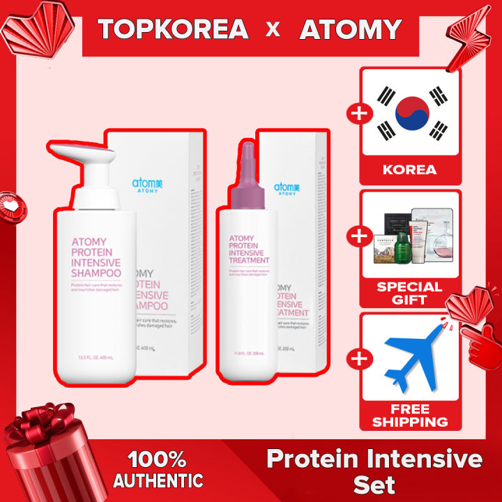 ★ATOMY★Protein Intensive Shampoo 400ml / Treatment 200ml / TOPKOREA ...