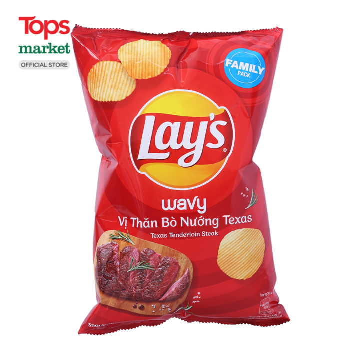 Snack Khoai Tây Lay's Wavy Vị Thăn Bò Nướng Texas 150G - Siêu Thị Tops ...