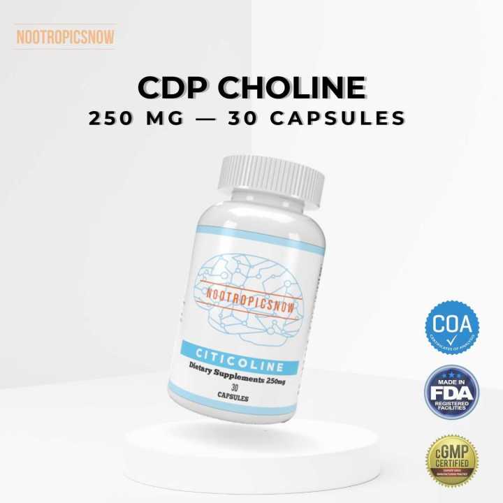 Brain Power Boost: CDP Choline - 30 Capsules, 30 Servings 250mg ...