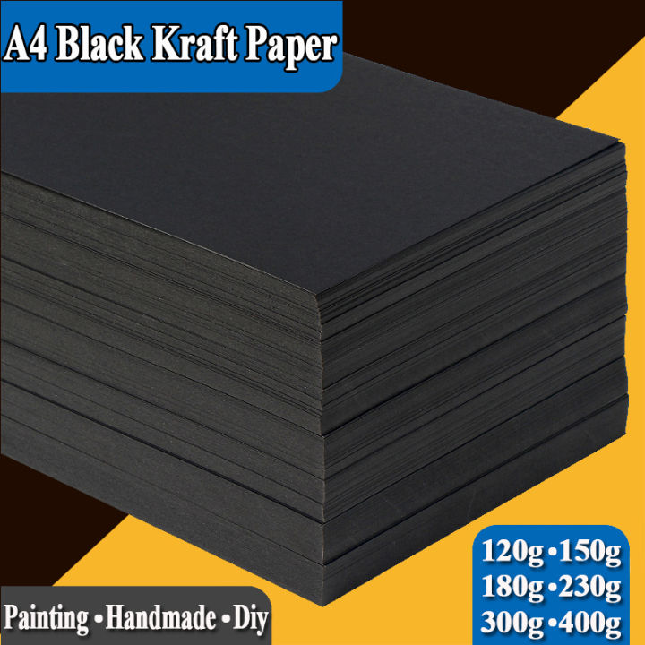 【Unbeatable Prices】 A4 Black Kraft Paper Handmade Diy Board Craft Paper ...