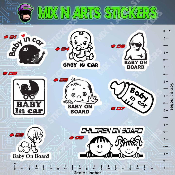 Baby on Board Laminated Vinyl Sticker SOLD per PIECE | Lazada PH