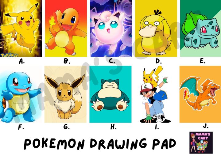 DRAWING PAD - POKEMON , FOR KIDS , CAN ALSO BE FOR BIRTHDAY PARTY FAVOR ...