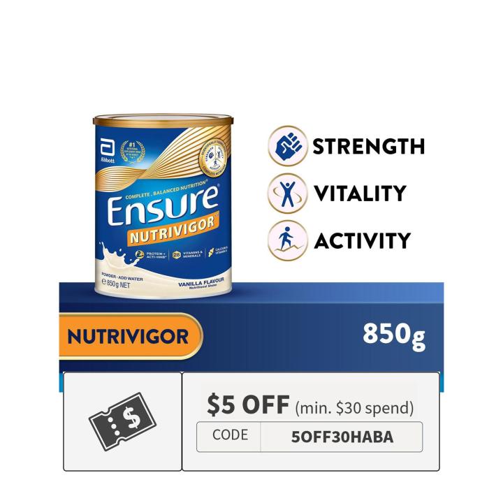 Ensure Nutrivigor Powder Adult Nutrition - Vanilla 850g | Lazada Singapore