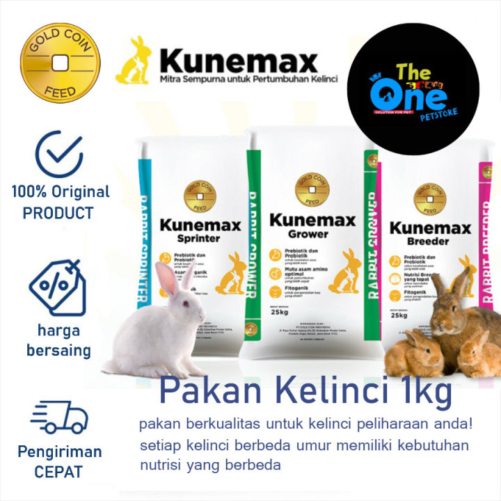 Pakan Kelinci Kunemax Gold Coin Makanan Kelinci Murah Anak Kelinci Gold ...