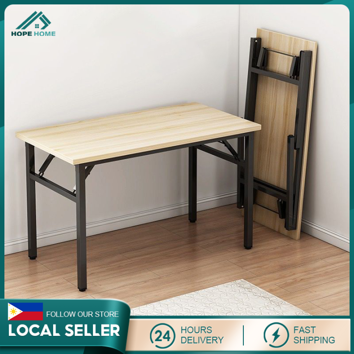 HOPE 100/120CM Double Layer Folding Table Foldable Table Office Table ...