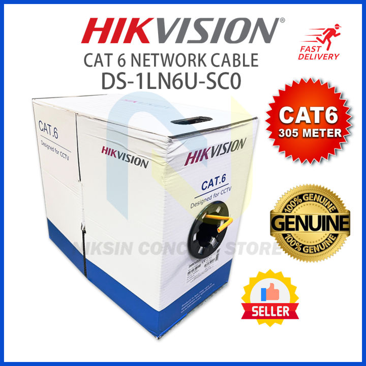ORIGINAL HIKVISION CAT6 CABLE 305METER DS-1LN6U-SC0👍CAT 6 CABLE👍ORANGE COLOR | Lazada