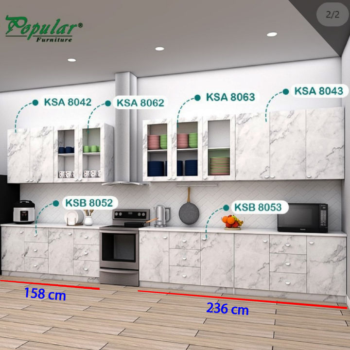 Kitchen Set Popular (Panjang : 394 cm) | Lazada Indonesia