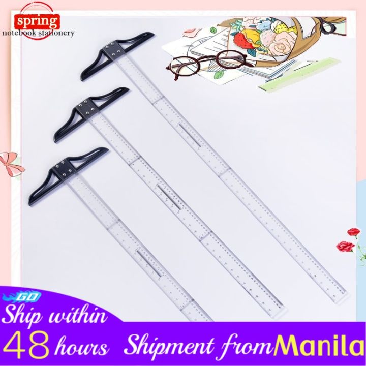 45cm Plastic T Square Ruler Acrylic Transparent T-Ruler for Art Framing ...