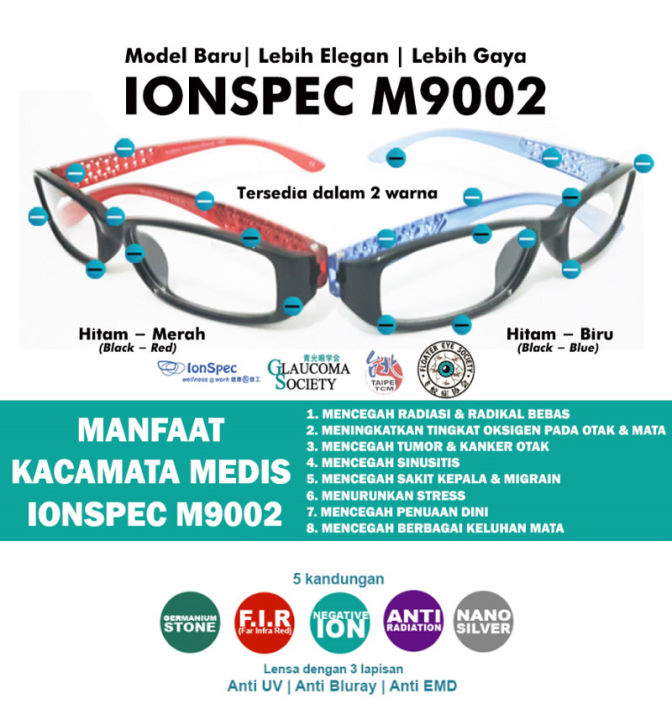 IONSPEC M9002 Dilengkapi dengan lapisan anti-kanker Batu Germanium ...