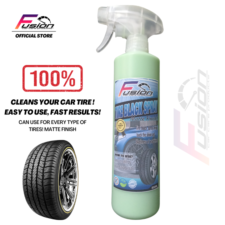 Fusion Tire Black Eco Spray(500ML)tire shine tire black for Car tire ...
