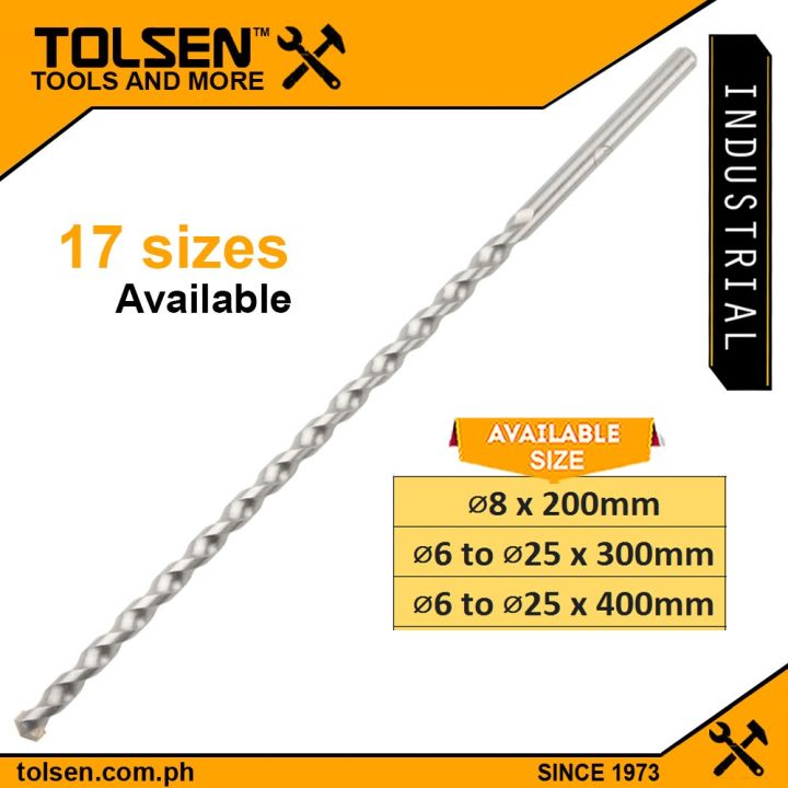 Tolsen Extra Long Concrete Drill Bit (Ø6mm to 25mm | L200mm to 400mm ...