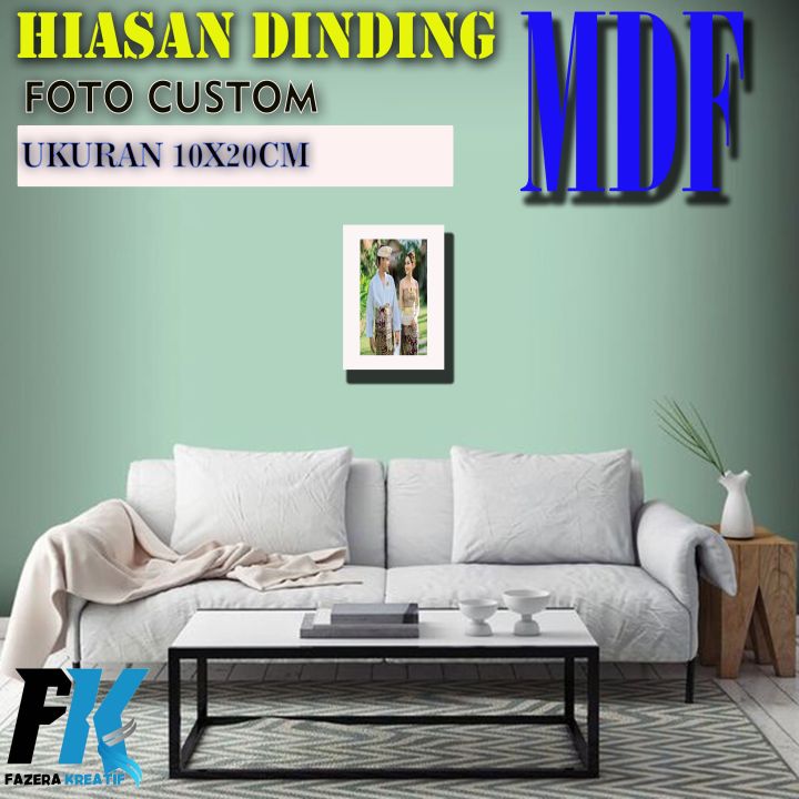 Cetak Foto Custom List Putih Hitam Bingkai MDF Ukuran 10X20cm | Lazada ...