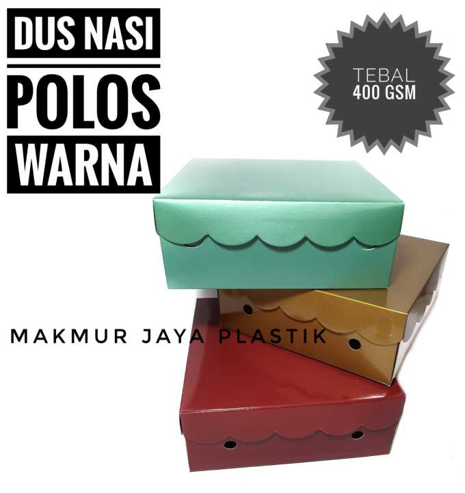 BOX NASI POLOS TEBAL DUS HAJATAN PREMIUM UKURAN 22 x 22 | Lazada Indonesia