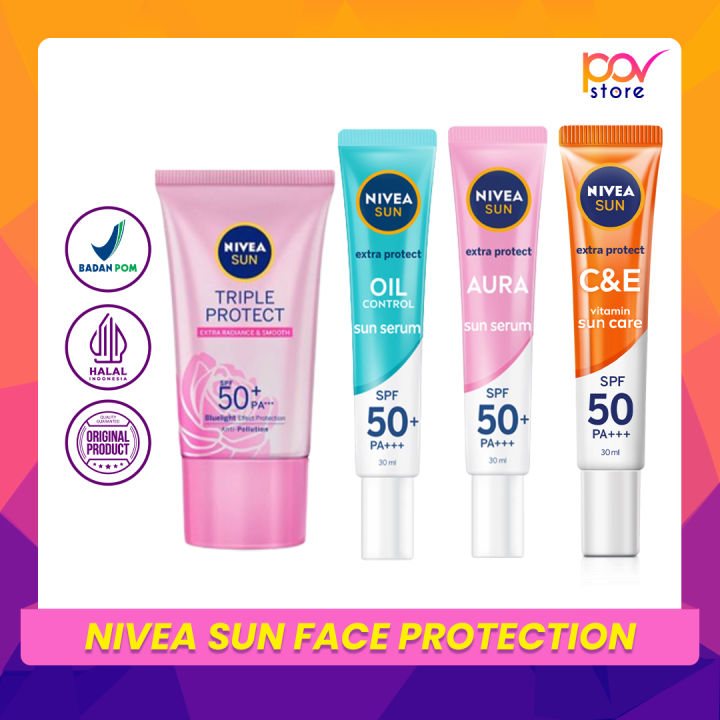 Nivea Sun Face Protection Serum Spf 50+ PA +++ - Oil Control Instant ...