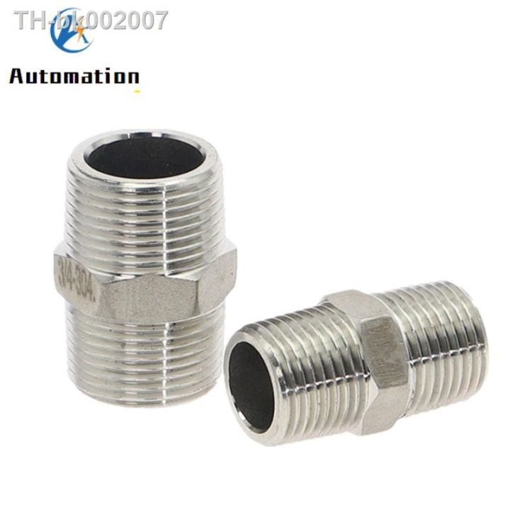 1/8 1/4 3/8 1/2 3/4 1 Male Thread Hex Nipple Union 304 Stainless Pipe Fitting Connector Coupler ...